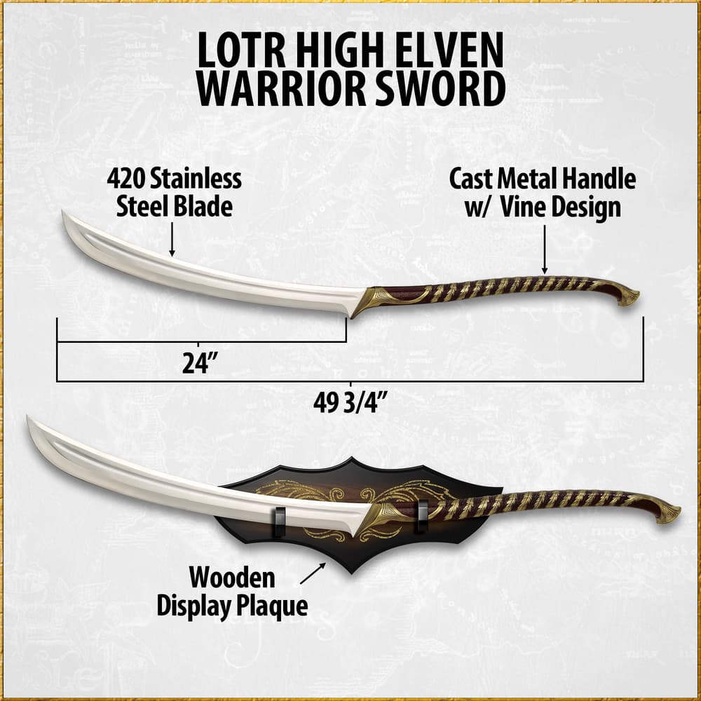High Elven Warrior Sword Replica - Lord of the Rings