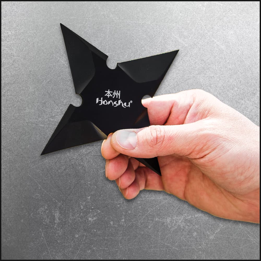 Origami Throwing Star Honshu Sleek Black Throwing Star – Large