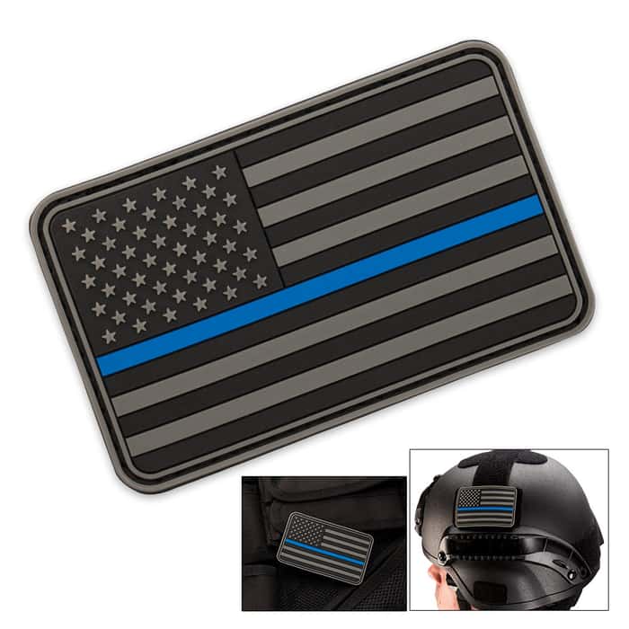 Thin Blue Line Pvc Patches