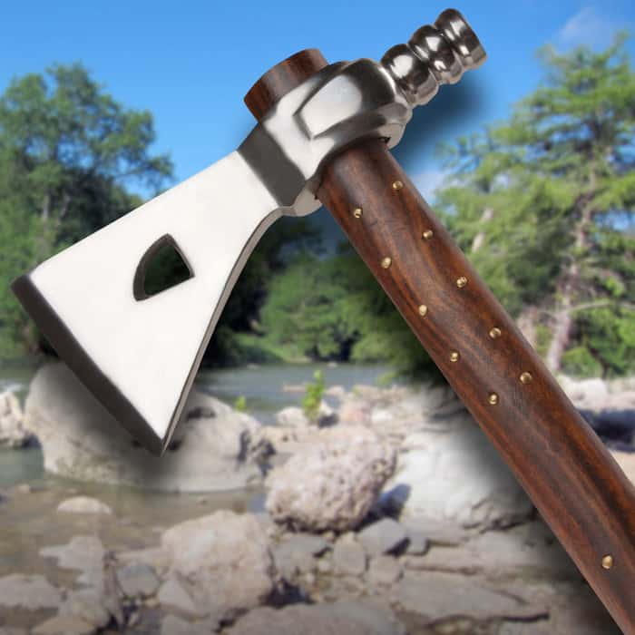 Replica Tribal Peace Pipe Tomahawk Axe