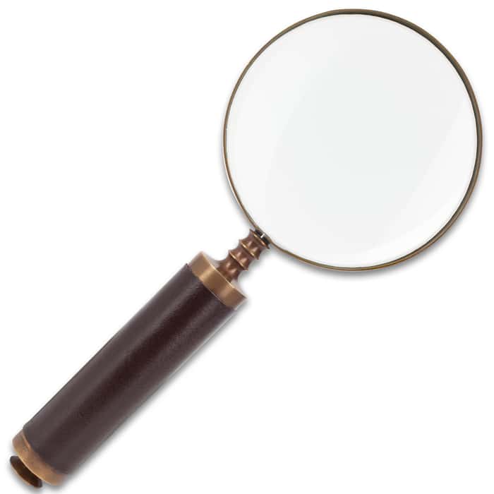 Antique Magnifying Glass With Leather Case High