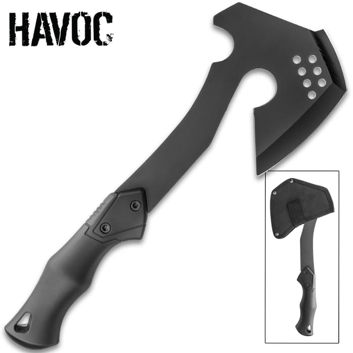 Havoc Black Tactical Hatchet With Sheath One