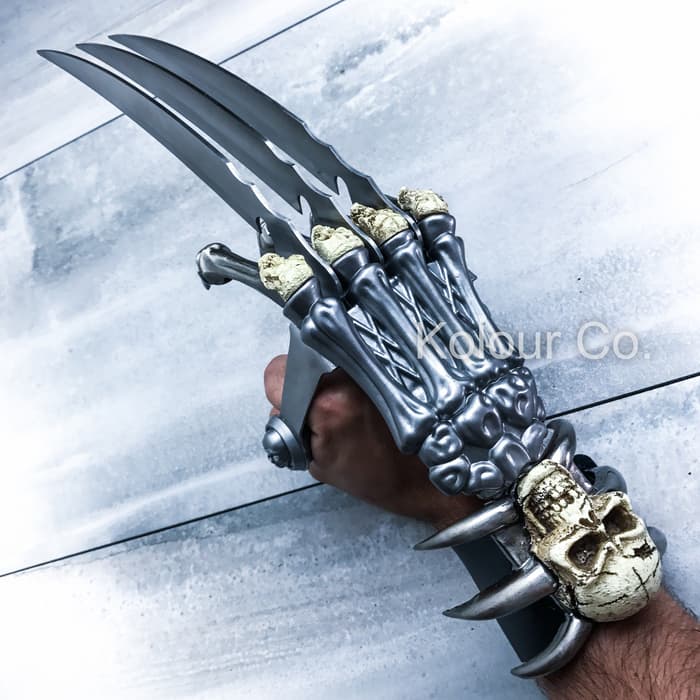 17" SKULL HAND CLAW Gauntlet Fantasy FIXED