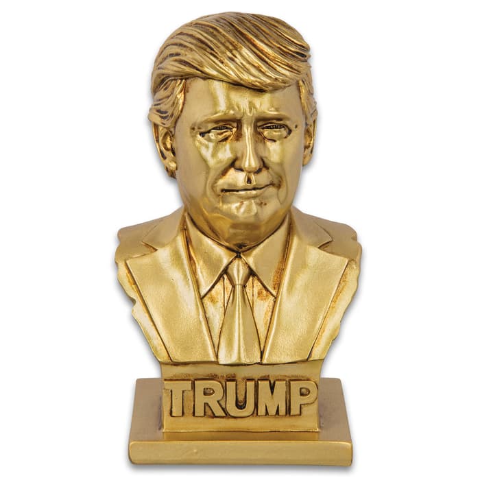 President Donald Trump Gold Colored Bust