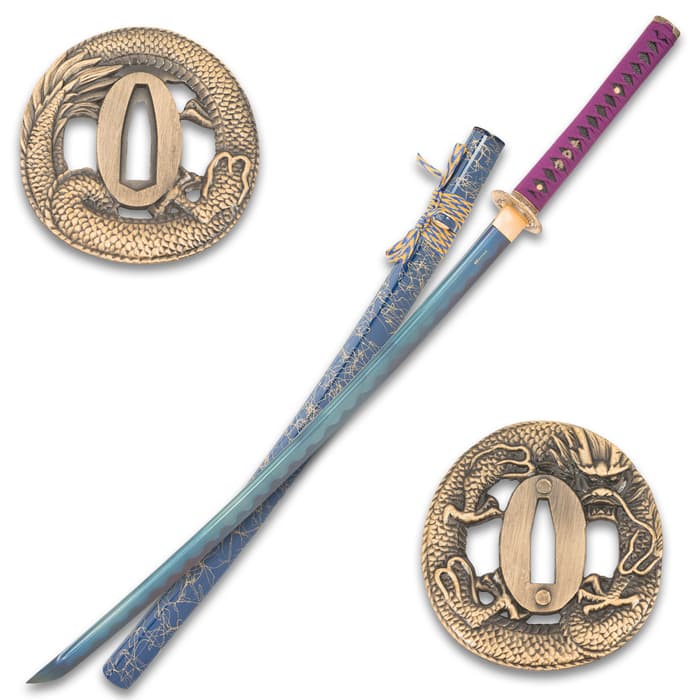 Shinwa Purple Serpent Katana And Scabbard 1045