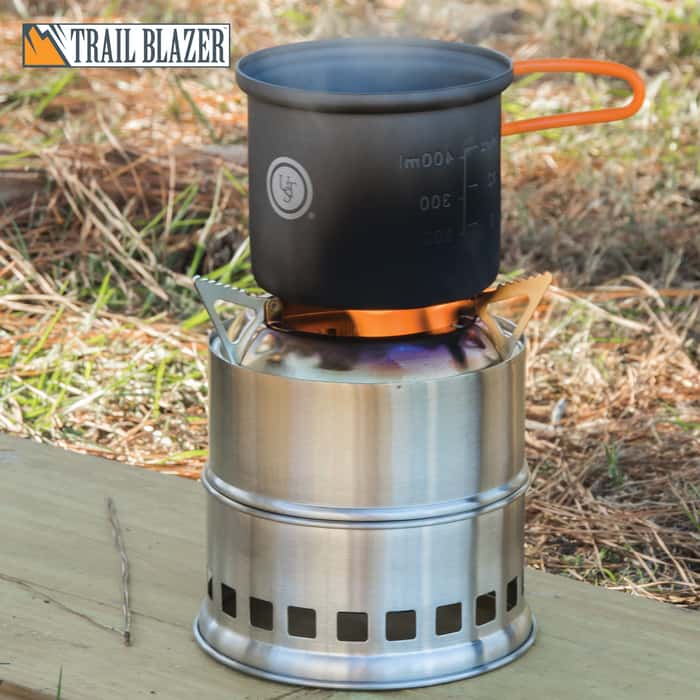 Trailblazer Wood Burning Stove With Bag Stainless