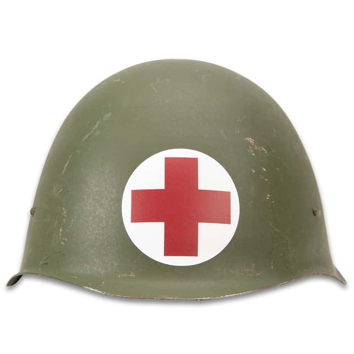 World War II Medic Helmet Reproduction, Steel
