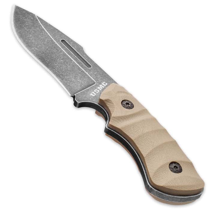 USMC Desert Warrior Fixed Blade Knife with - Free Shipping!