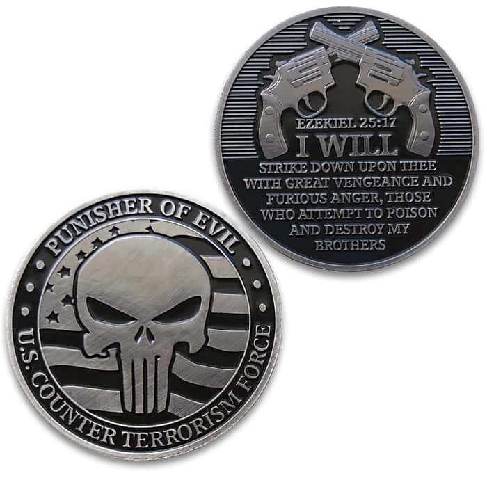 Punisher Of Evil Challenge Coin Crafted Of