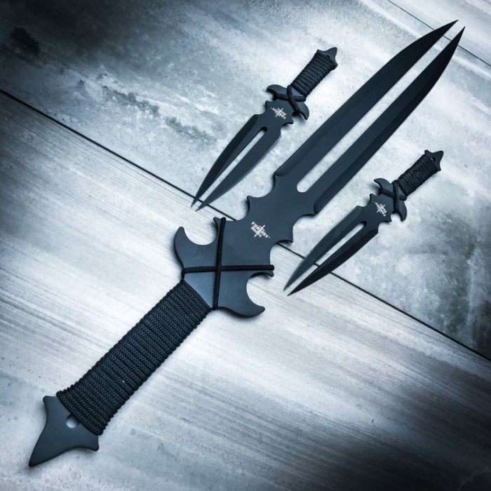 Fantasy Master Fang Clan 3-Piece Short Sword and Twin Dagger Set with ...