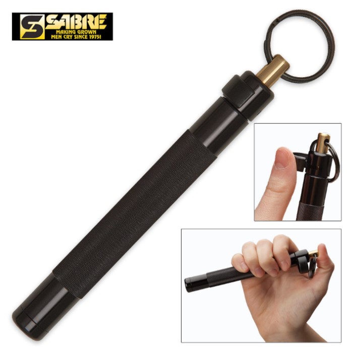 Sabre Pepper Spray Kubaton Keychain | True Swords