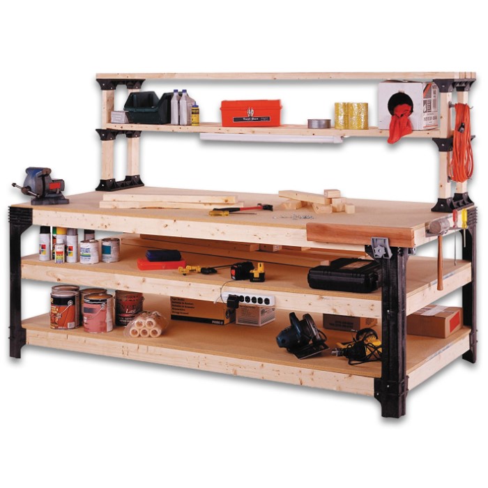 2 x 4 Basics AnySize Workbench Kit with ShelfLinks - All Hardware ...