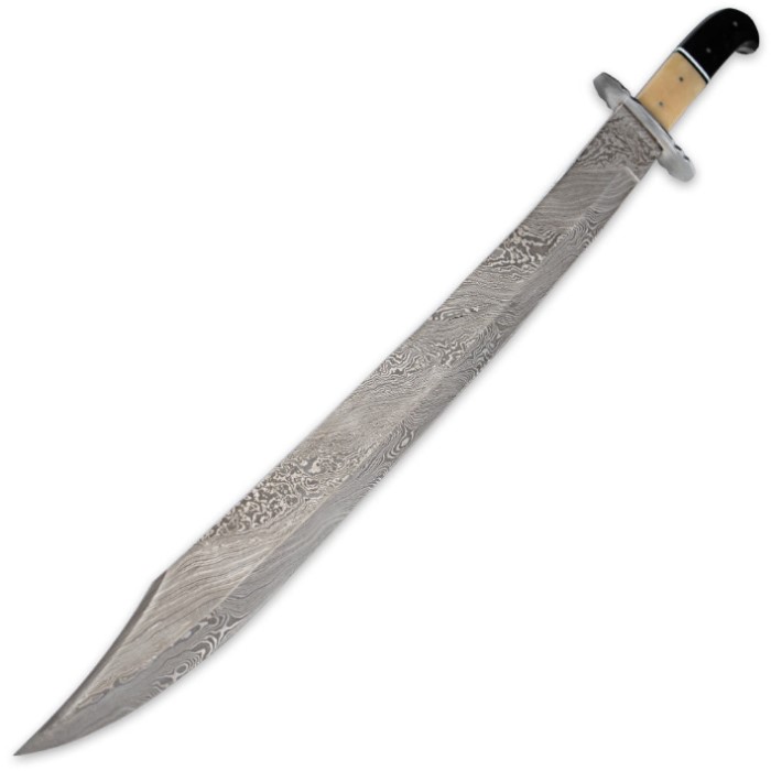 Legends In Steel Genuine Bone & Buffalo Horn Damascus Scimitar Sword ...