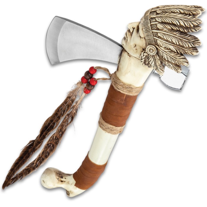 Cherokee Tomahawk And Peace Pipe Replica - Free Shipping!