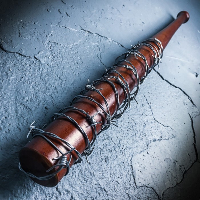 Lucille - Barbed Wire Wrapped Baseball Bat - Genuine Hardwood ...