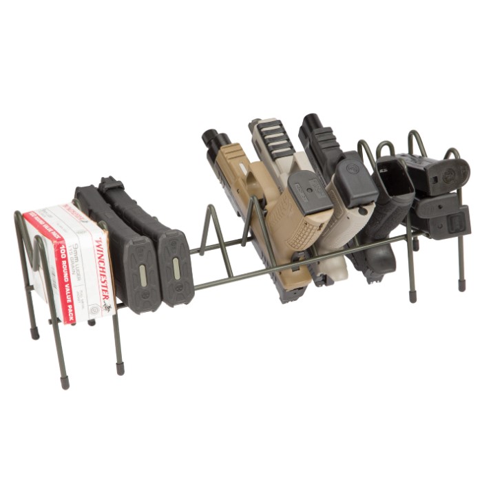AIM Sports Pistol / Magazine Organizer Rack - 6 Handgun Slots, 2 ...