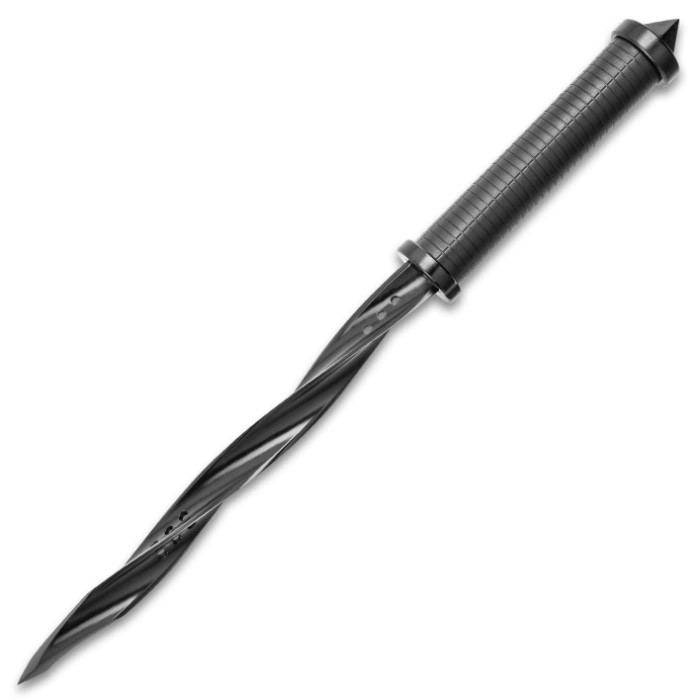 Black Spiral Penetrating Dagger With Sheath - Stainless Steel Blade ...